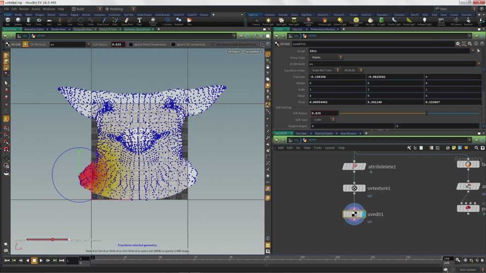 第14回：SOP基礎 -ノード編（3）- ～HoudiniにおけるUVの考え方、活用法を理解しよう～ | CGWORLD ONLINE ACADEMY