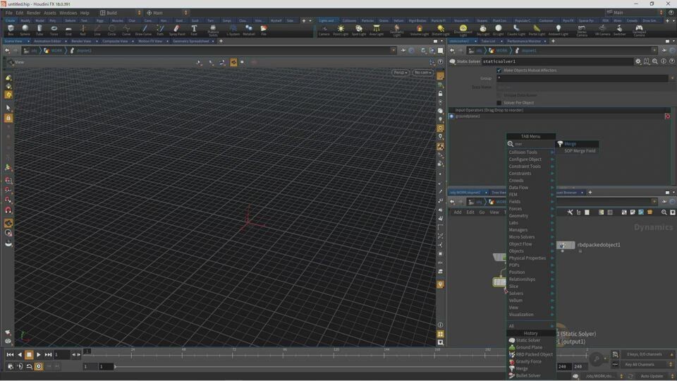 第95回：Houdini中級編（12） ～POPとRBDを組み合わせたシミュレーション～ | CGWORLD ONLINE ACADEMY