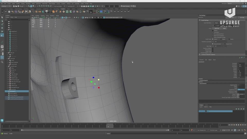 【Maya】内部パーツ：マガジンリリース | CGWORLD ONLINE ACADEMY